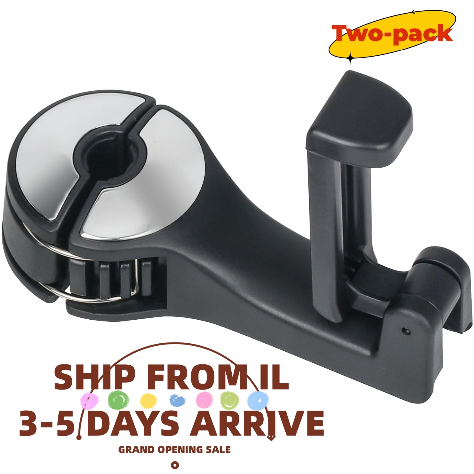 Car Headrest Hidden Hook, Upgraded 2 in 1 Car Seat Hooks with Phone ...