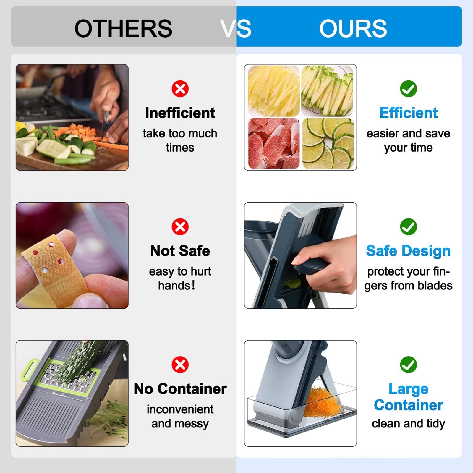 Multifunctional Manual Vegetable Food Slicer Chopper Kitchen Cutter ...