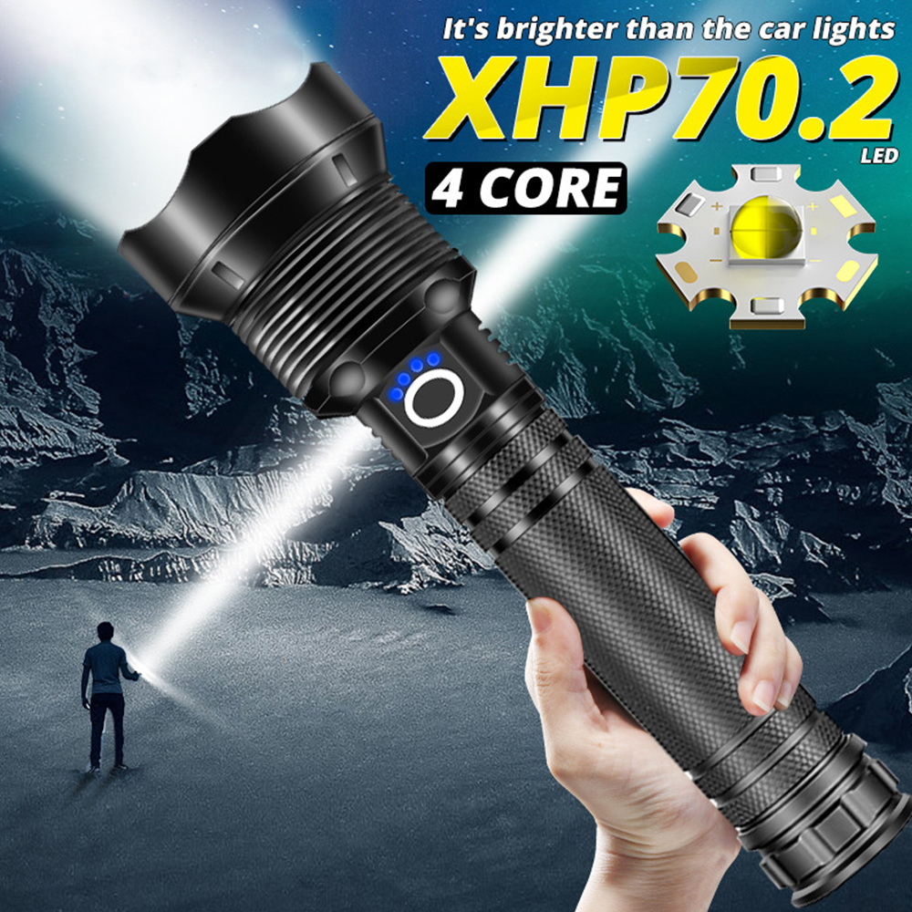 2024 New Aluminum Alloy Ultra XHP70.2 LED Flashlight -90000 Lumens ...