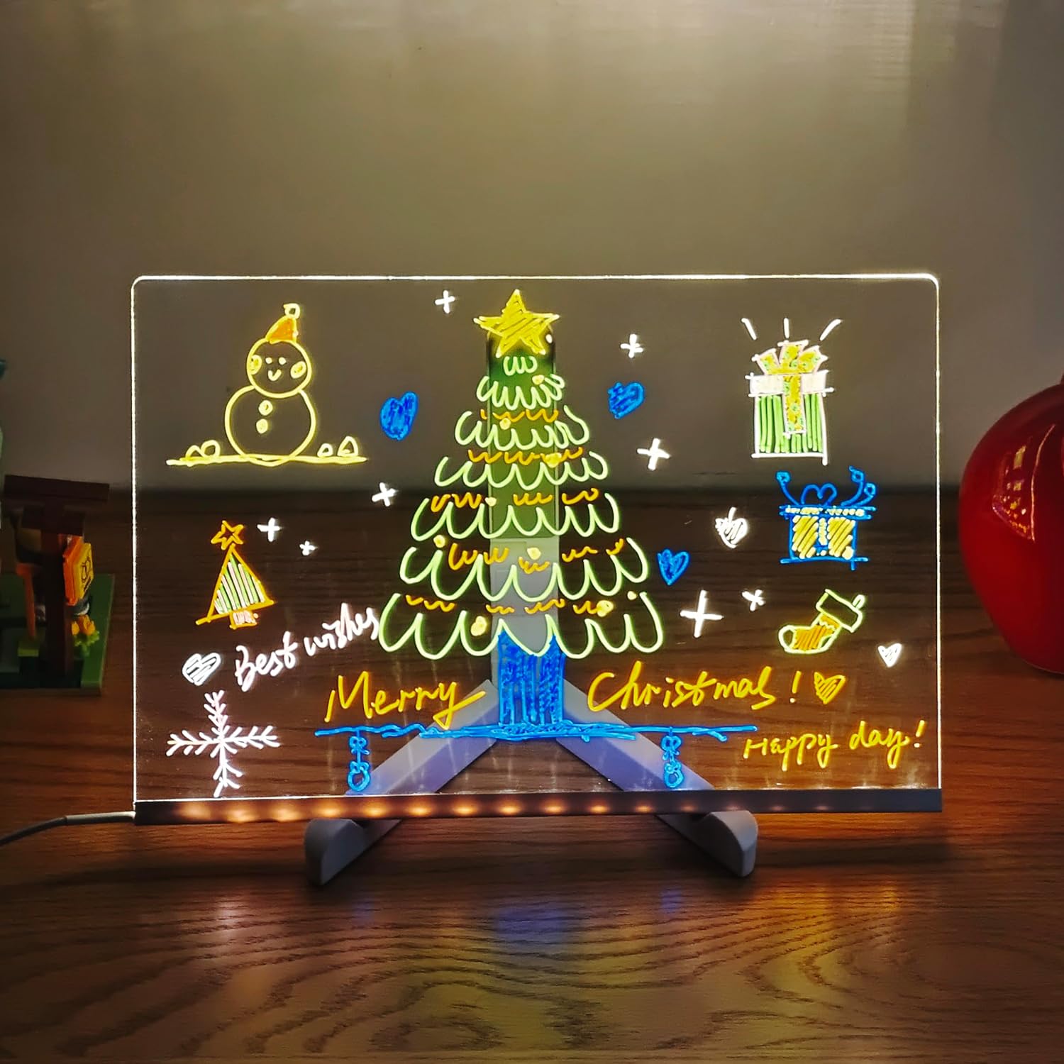 Creative Rewritable Message Board, Glowing Acrylic Message Marker Board ...
