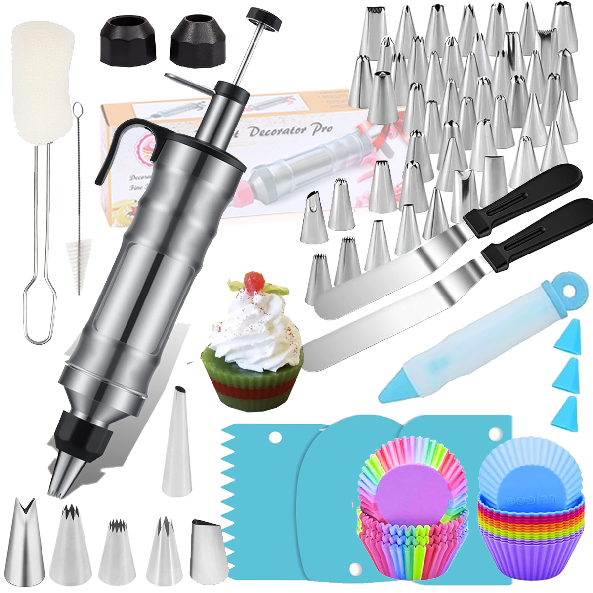 175 Icing Decoration Gun Set, Cake Decorating Kit, Baking Supplies ...