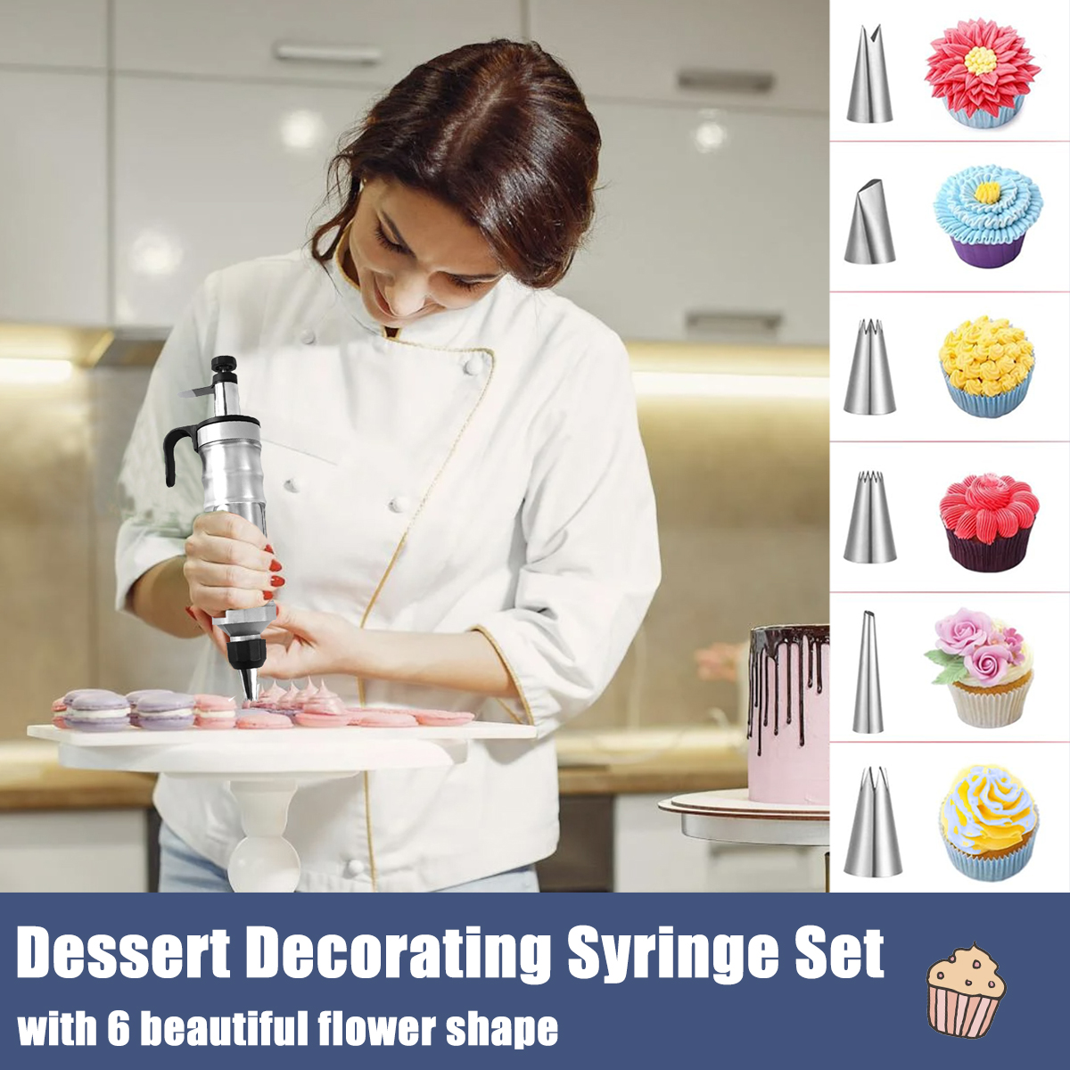 175 Icing Decoration Gun Set, Cake Decorating Kit, Baking Supplies ...