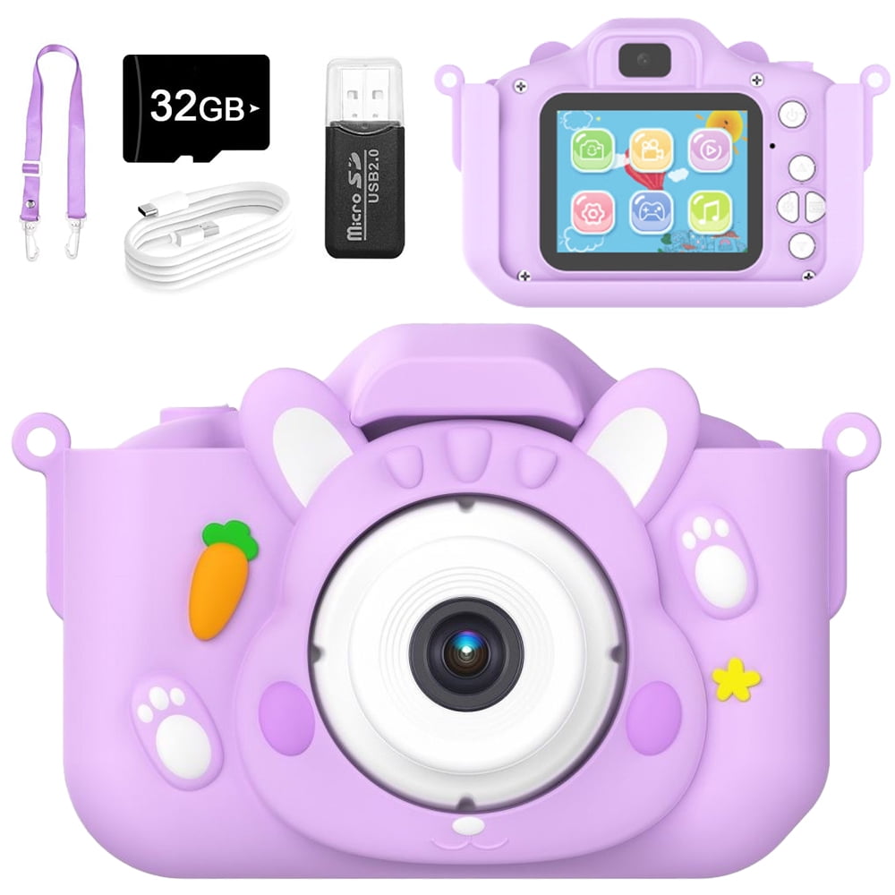 Kids Selfie Camera Toy, Cute Rabbit Toddler Digital Camera for 3-12 ...