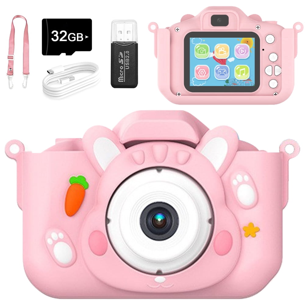 Kids Selfie Camera Toy, Cute Rabbit Toddler Digital Camera for 3-12 ...